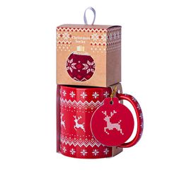 Geschenkset "Tasse mit Weihnachtssocken"