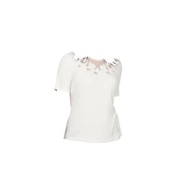 CRÉATION L Rundhalsshirt CREATION L "Shirt" Gr. 40, weiß Damen Shirts Jersey