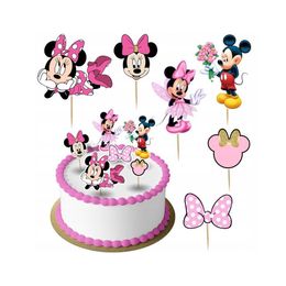 Festivalartikel Tortenstecker Mickey Minnie Mouse Topper Set 6 Stk Torten Deko Kuchen Junge