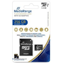 MediaRange MediaRange Micro SDXC Karte 256GB Speicherkarte UHS-1 Class 10 Speicherkarte