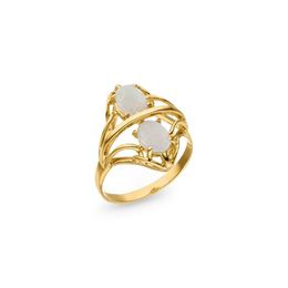 SKIELKA DESIGNSCHMUCK Goldring Opal Ring "Duo light" (Gelbgold 585)