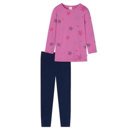 Schiesser - Schlafanzug STAR lang in pink, Gr.92