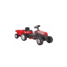 Pilsan Kindertraktor Active Pedale 07316 rot mit Anh&auml;nger, einstellbarer Sitz