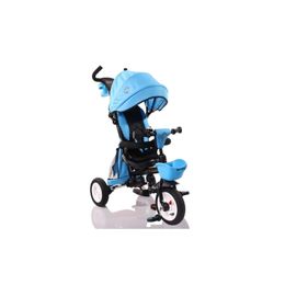 Byox Tricycle Flexy Lux 3 in 1 Dreirad, klappbar, Gummireifen, drehbarer Sitz blau