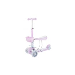 Makani Kinderroller BonBon 3 in 1, Dreirad, LED-Vorderr&auml;der, h&ouml;henverstellbar lila