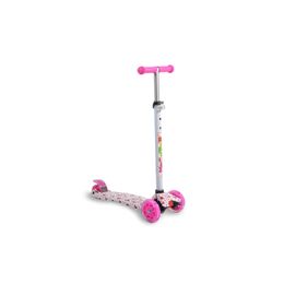 Byox Kinderroller Scooter Rapture aus Alu, Wassertransferdruck, PU Leuchtr&auml;der wei&szlig;