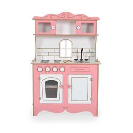 Moni Kinder-Holzk&uuml;che Rosey CG39, Herd, Backofen, Sp&uuml;lbecken, K&uuml;chenutensilien rosa