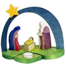 Ostheimer Spielwelt Ostheimer 5530280 Leuchter Krippe Leuchtbogen mit Maria & Josef & Jesus