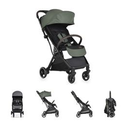 Cangaroo Kinderwagen easy Fold Buggy Alu Sonnendach verstellbar, faltbar, Korb gr&uuml;n