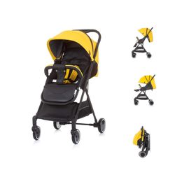 Chipolino, Kinderwagen Buggy Clarice Rückenlehne verstellbar klappbar Sonnendach gelb Graffiti