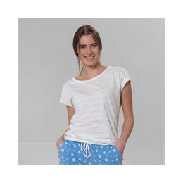 Living Crafts Sleepshirt IVOIRE Raffiniertes Lochmuster-Design