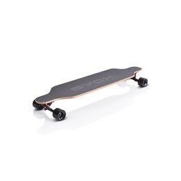 Byox Kinder Skateboard Longboard 41 Zoll, PU Rollen, ABEC-11, Gurt, bis 100 kg schwarz