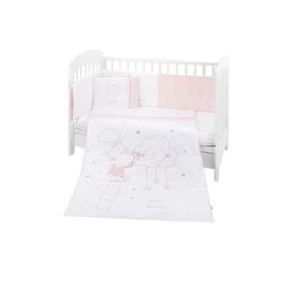 Kikkaboo Babybettwäsche 6-teilig. Decke 135 x 95 cm Laken 140 x 70 cm Nestchen rosa