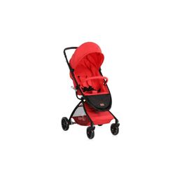 Lorelli Kinderwagen SPORT mit Korb, verstellbares Sonnendach, Fußsack, klappbar rot