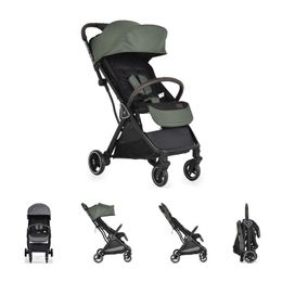 Cangaroo Kinderwagen easy Fold Buggy Alu Sonnendach verstellbar, faltbar, Korb grün