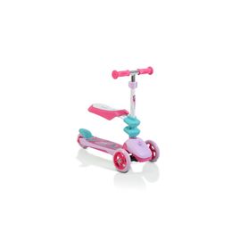 Byox Kinderroller Epic 2 in 1, Roller u. Laufrad, 3 PU Räder, klappbar, ab 3 J. pink