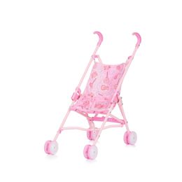 Chipolino, Puppenbuggy Didi, mit Doppelrädern, zusammenklappbar, Sicherheitsgurt rosa pink