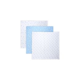 Lorelli Wickeldecke, Babydecke Trio, Größe 80 x 80 cm, 3er Set, 100% Baumwolle blau weiß