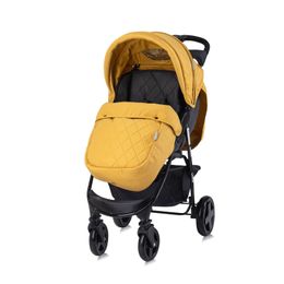 Lorelli Kinderwagen Buggy Olivia, Zubehörbox, Fußabdeckung, verstellbar, Korb gelb