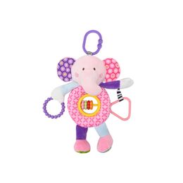 Lorelli Baby Kuscheltier Activitiy Spielzeug Plüsch, Greifling, C-Ring ab Geburt rosa