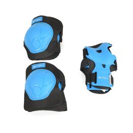 Byox Schutzausrüstung H110 Protektoren Ellenbogen- Handgelenk- und Knieschützer blau