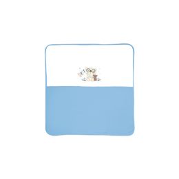 Lorelli Baby-Baumwolldecke Za Za 90 x 90 cm, einsetzbar unterwegs, zuhause blau