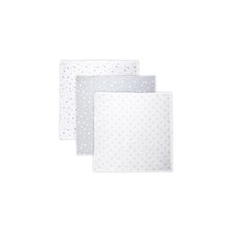 Lorelli Wickeldecke, Babydecke Trio, Größe 80 x 80 cm, 3er Set, 100% Baumwolle grau weiss