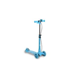 Byox Kinderroller Cube, 3 Räder, klappbar, Klingel Melodie Frontlicht Handbremse blau