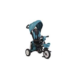 Byox Tricycle Flexy Lux 3 in 1 Dreirad, klappbar, Gummireifen, drehbarer Sitz türkis