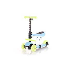 Lorelli Kinderroller Laufrad 2 in 1 Smart PU Räder leuchten klappbar verstellbar hellgrün