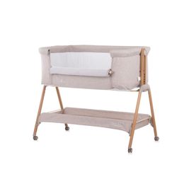 Chipolino Babybett Sweet Dreams mit Rollen, Beistellbett, Matratze, Anti-Reflux beige