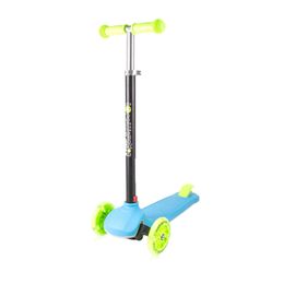 Lorelli Kinderroller Yuppee, 3 PU-Räder mit Licht, höhenverstellbar, Bremse hellblau