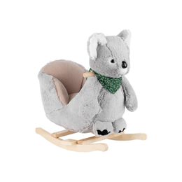 Kikkaboo Schaukeltier Koala mit Sitz, Rückenlehne, Fußstützen, Holzgriffe, Kufen grau