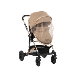 Kikkaboo Moskitonetz Kinderwagen, Insektenschutz, Universalgröße Mückennetz Tüll beige