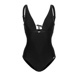 Sunflair Bestseller Badeanzug mit Bindeband am Ausschnitt, schwarz, Gr. 36 D