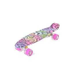 Byox Kinder Skateboard Stars 22 Zoll LED, 85A PU Rollen, ABEC 7, bis 85 kg pink