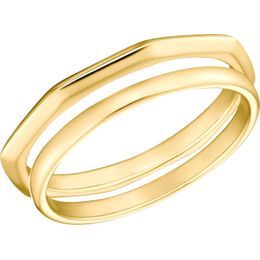 s.Oliver Damen Ring-Set, 925er Silber, gold, 56
