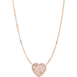 Fossil Damen Kette mit Anhänger "Vintage Glitz JF03164791", Edelstahl, roségold