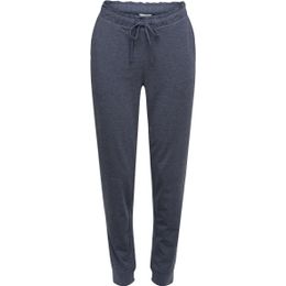 Esprit Cosy Melange Pyjamahose, Bindeband, für Damen, blau, 38