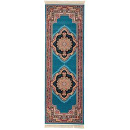 Orientteppich morgenland "Orientteppich - Abram rechteckig" Teppiche Gr. B/L: 100 cm x 400 cm, 9 mm, 4 m², 1 St., blau Orientalische Muster