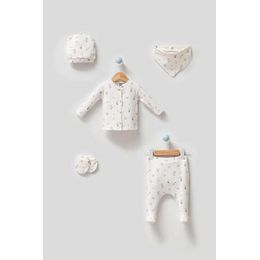 Engelbaby Neugeborenen-Geschenkset 5-teiliges Neugebornen-Set 0-3 Monate 100% Baumwolle Rosa-Motiv (Set