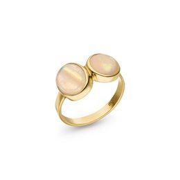 SKIELKA DESIGNSCHMUCK Goldring Opal Ring "Duo" (Gelbgold 585)