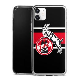 DeinDesign iPhone 11 Handy Slim Case Silikon Handyh&uuml;lle transparent H&uuml;lle extra d&uuml;nn 1. Fc K&ouml;ln Official Licensed Product Logo Silikon Slim Case