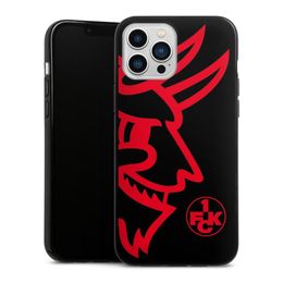 DeinDesign iPhone 13 Pro Max Handy Silikon H&uuml;lle Case schwarz Handyh&uuml;lle 1. Fc Kaiserslautern Logo Official Licensed Product