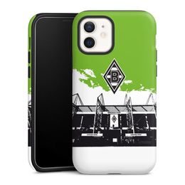 DeinDesign iPhone 12 mini Handy Panzer Handyh&uuml;lle robuste Outdoor H&uuml;lle Schutzh&uuml;lle matt Borussia M&ouml;nchengladbach Merchandise Stadium Tough Case