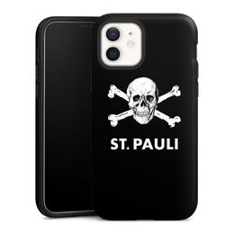 DeinDesign iPhone 12 mini Handy Panzer Handyh&uuml;lle robuste Outdoor H&uuml;lle Schutzh&uuml;lle matt Totenkopf Fc St. Pauli Official Licensed Product Tough Case