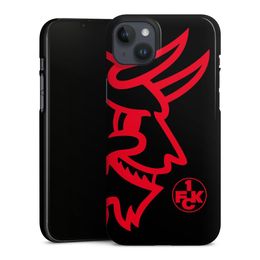 DeinDesign iPhone 14 Plus Handy Premium Case Smartphone Handyh&uuml;lle Schutzh&uuml;lle gl&auml;nzend 1. Fc Kaiserslautern Logo Official Licensed Product Premium Case