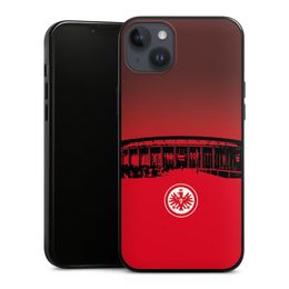 DeinDesign iPhone 14 Plus Handy Silikon H&uuml;lle Case schwarz Handyh&uuml;lle Official Licensed Product Eintracht Frankfurt Stadium