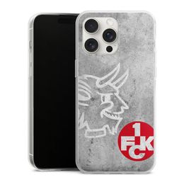 DeinDesign iPhone 15 Pro Max Handy Silikon H&uuml;lle Case transparent Handyh&uuml;lle 1. Fck Devil 1. Fc Kaiserslautern Silikon Case