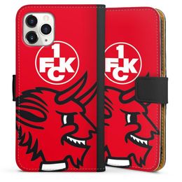 DeinDesign iPhone 11 Pro Handy Klapph&uuml;lle Handyh&uuml;lle aus Kunst Leder schwarz Flip Case Devil 1. Fc Kaiserslautern 1. Fck Sideflip mit Lasche